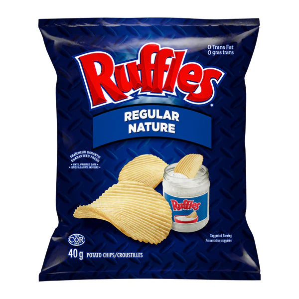 Ruffles Regular Original Potato Chips 48 x 40g, Bulk Snack Supplier ...