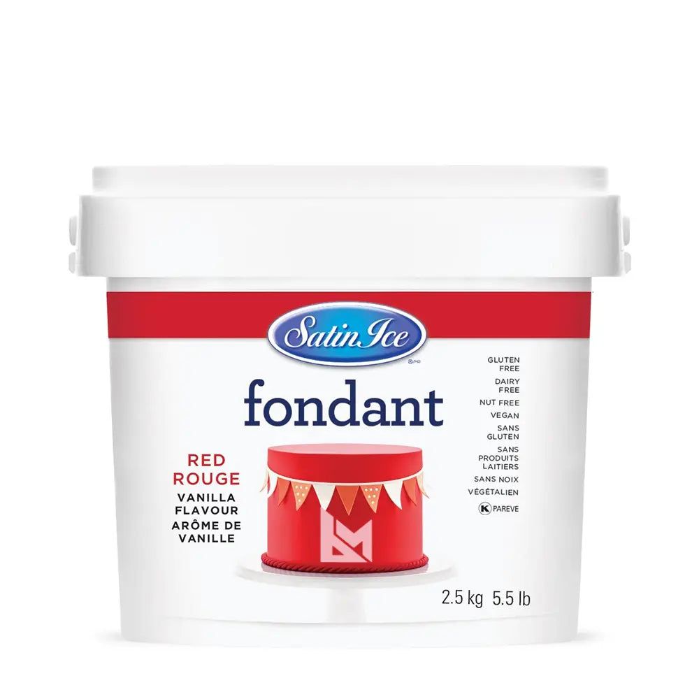Satin Ice Red Vanilla Fondant 2.5 Kg, Buy Wholesale at Bulk Mart