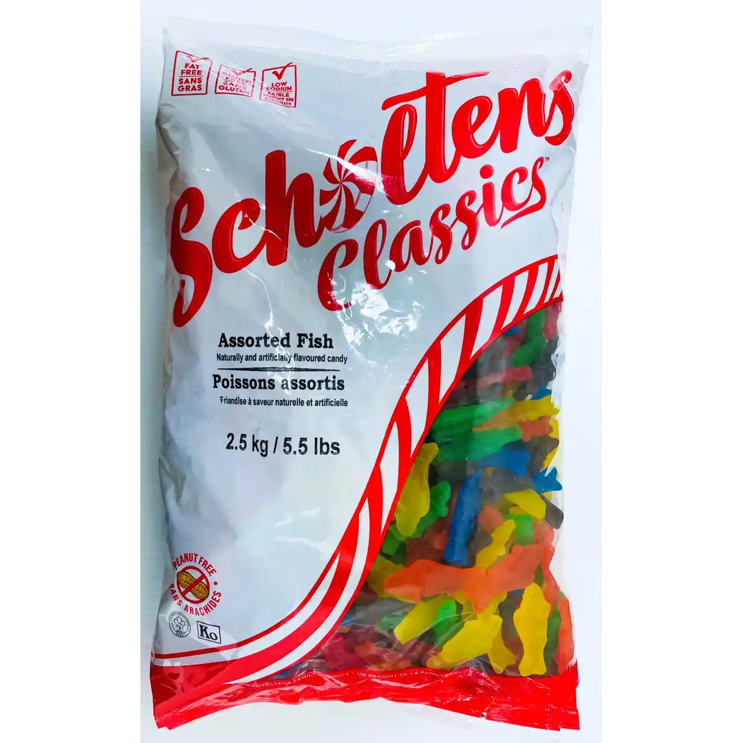 Scholtens Assorted Gummy Fish Bulk Halal Candy - 4 x 2.5 Kg — Bulk Mart