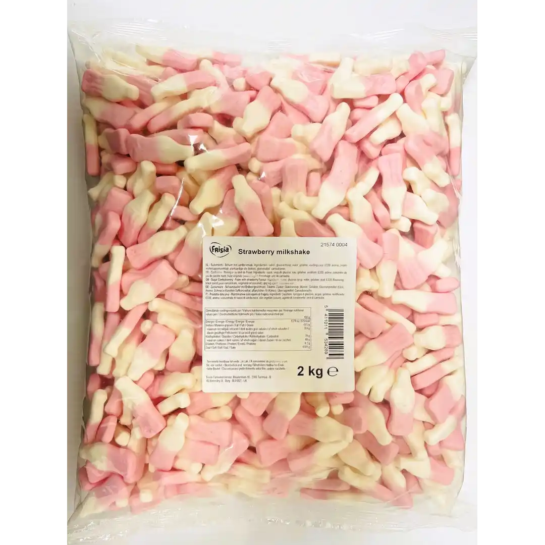Scholtens Gummy Strawberry Milkshakes - 4 x 2 Kg — Bulk Mart