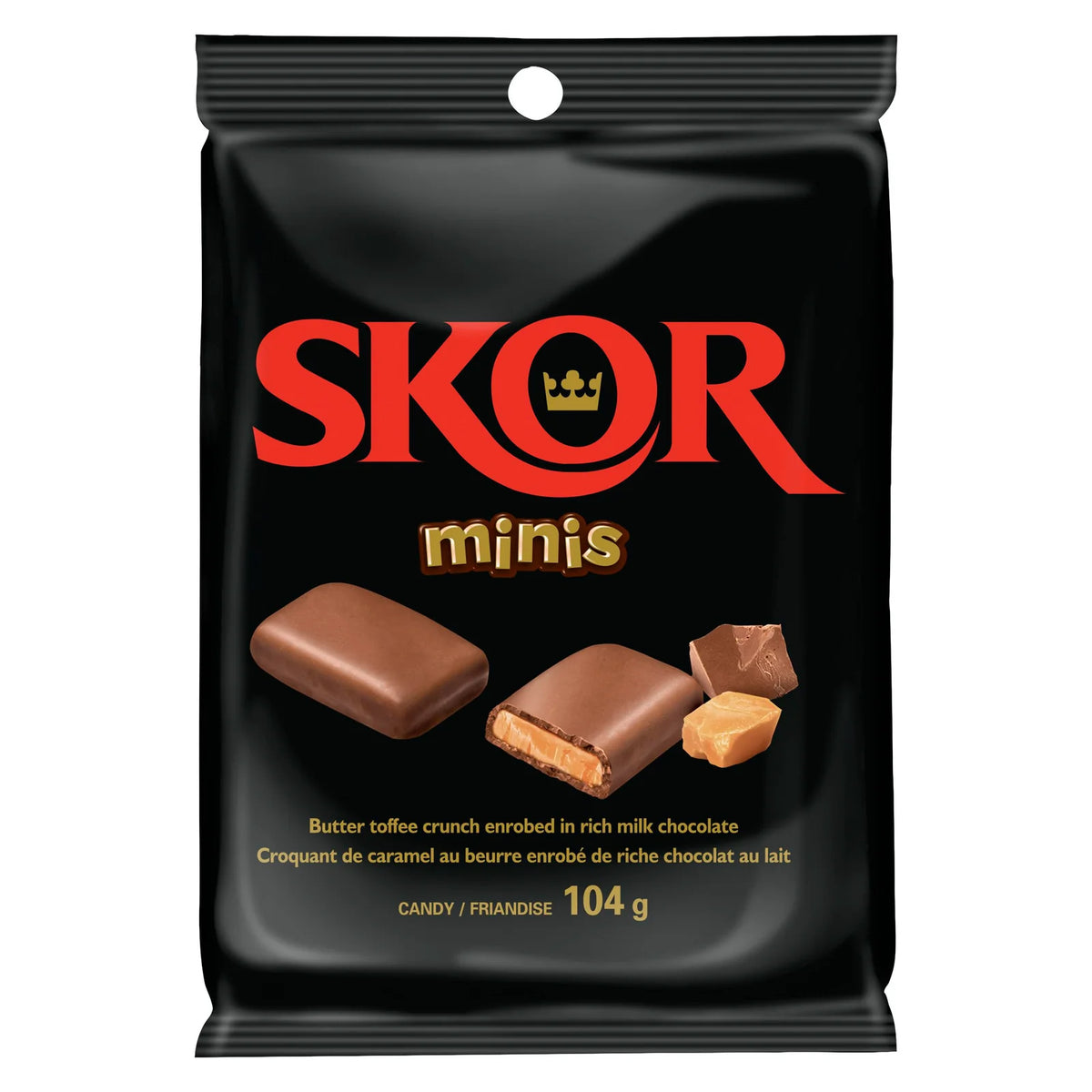 Skor Minis Milk Chocolate With Crisp Butter Toffee Candy 10 x 104g ...