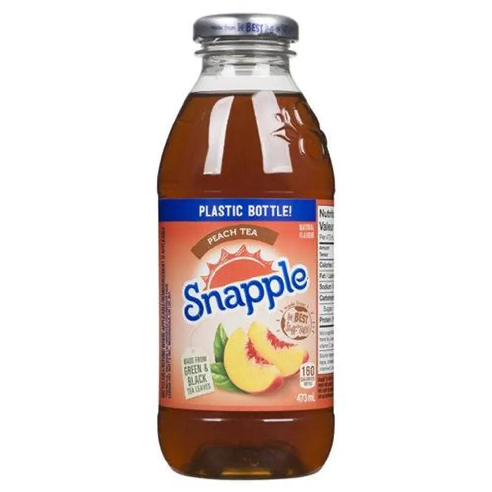 Snapple Peach Tea Plastic Bottle 12 x 473 ml, Peach Tea Canada — Bulk Mart
