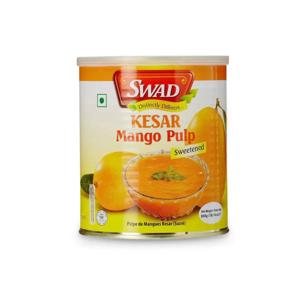 Kesar Mango Pulp 24x850g Swad Quality Canned Fruits And Purees — Bulk Mart