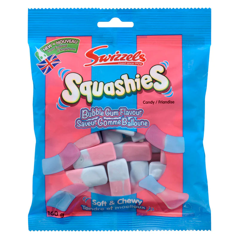 Swizzels Squashies Bubblegum Flavour 160g 3 Bags, Wholesale Candy Bulk Mart