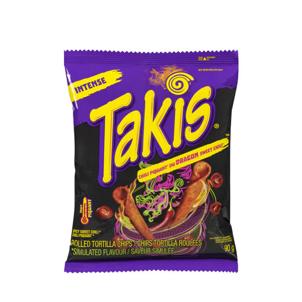 Takis Dragon Sweet Chili Rolled Tortilla Chips 18 x 90g, Bulk Snack ...