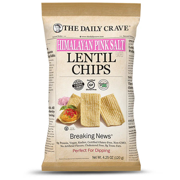 The Daily Crave Himalayan Pink Salt Flavoured Lentil Chips 8 x 120g ...