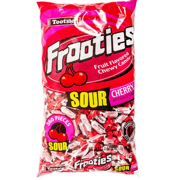 Tootsie Roll Frooties Sour Cherry Chewy Candy 360 Pieces 38.8 Oz 12 ...
