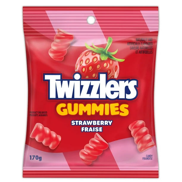 Twizzlers Gummies Strawberry Gummy Candy 6 x 170g, Bulk Mart USA