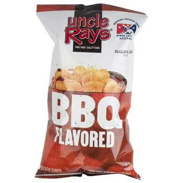 Uncle Ray's BBQ Flavoured Potato Chips 10 x 130g, Bulk Snack Supplier ...