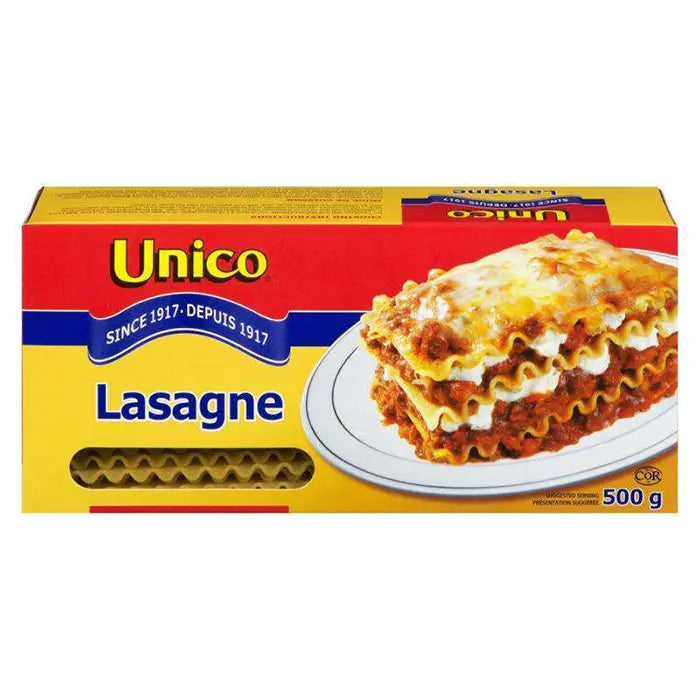 Lasagna Box 500g Unico Wholesale Pasta And Noodles Supplier — Bulk Mart