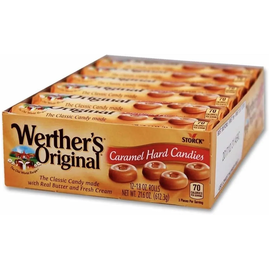 Werther's Original Caramel Hard Candy Rolls 12 x 50g, Wholesale Candy ...