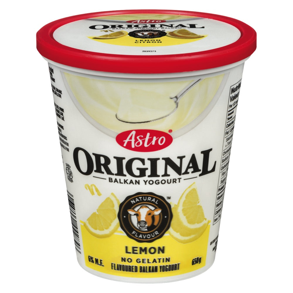 Original 6% Balkan Lemon Yogurt 650g Astro, Bulk Mart Canada