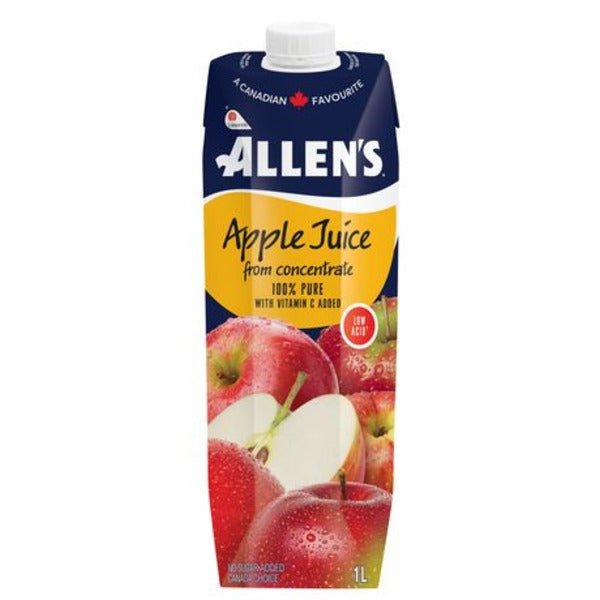Apple Juice, Allen's 100% Apple Juice 12 x 1 L Tetra Pack Wholesale ...
