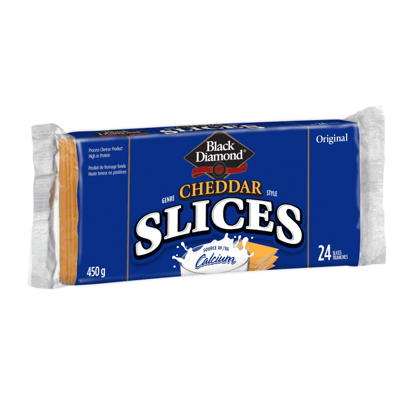 Cheddar Style Slices 450g Black Diamond Dairy-Free Cheddar Slices ...