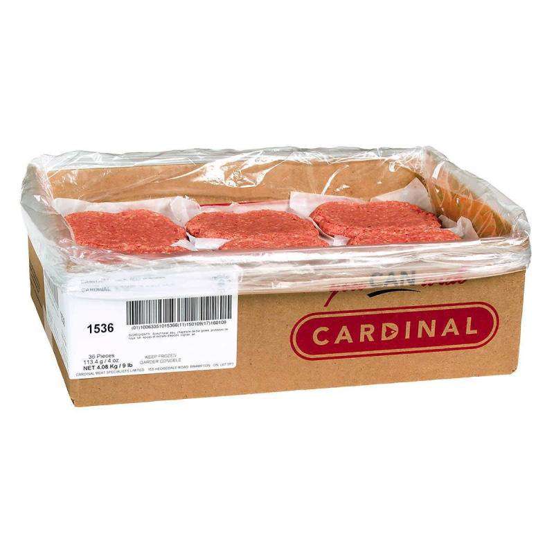 Cardinal - Select 4 Oz Halal Beef Burger - 36 Pcs - BulkMart Canada ...