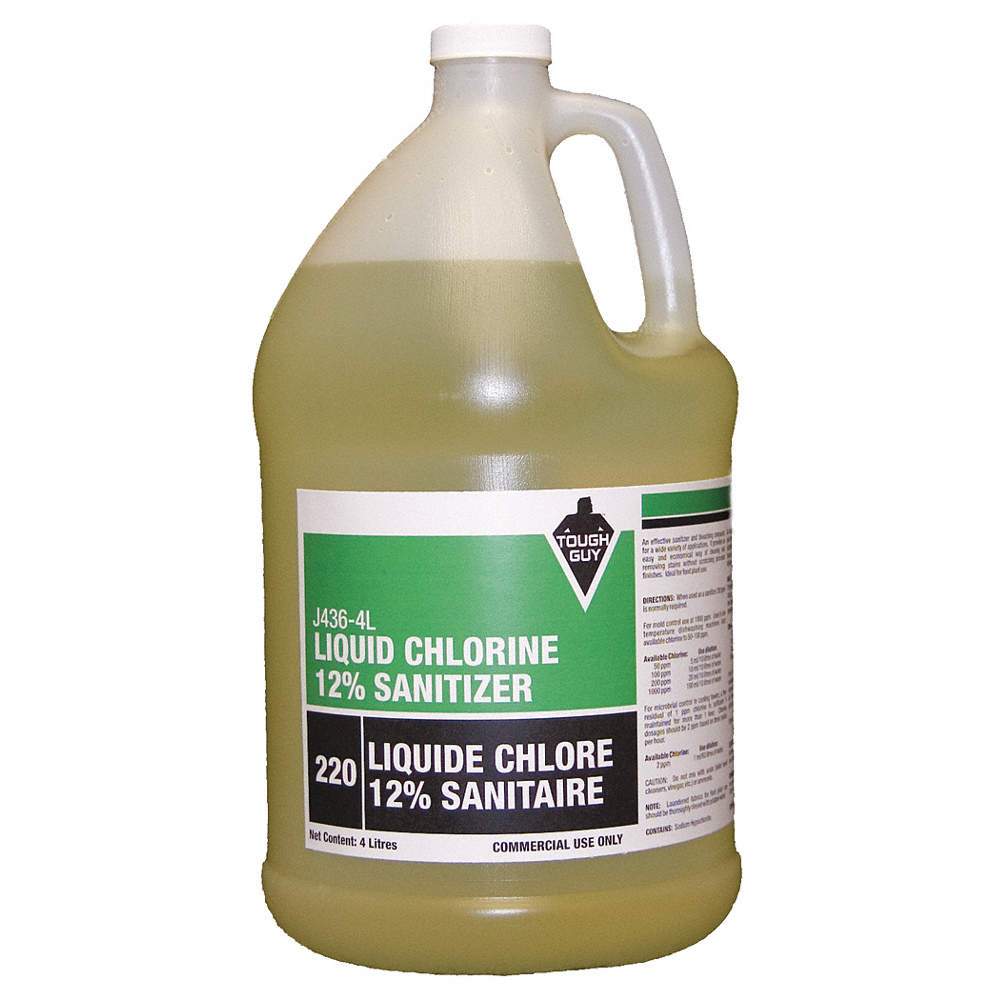 Chlorine Sanitizer 4 L, 12% Chlorine Based Disinfectant, Bulk Mart