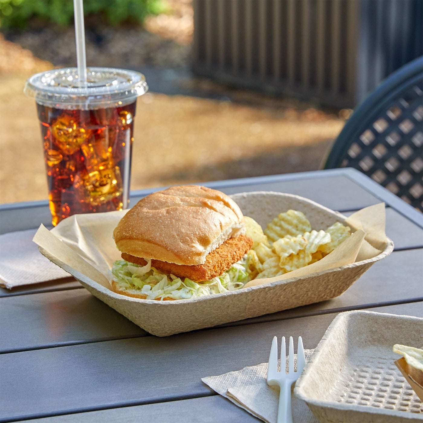 Compostable Tray, CKF 1000 Qty, Pulp Fiber Food Tray #200 — Bulk Mart
