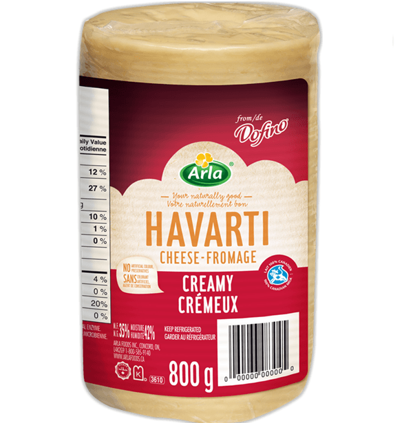 Arla Havarti Creamy Per 800g Dofino Creamy Havarti by Arla — Bulk Mart