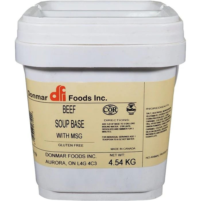 Beef Soup Base With Msg 4.54kg Donmar Wholesale Soup Base — Bulk Mart