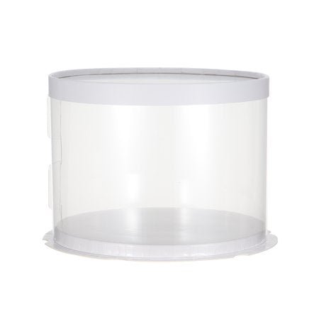 Cake Packaging, 10 Inch Round Clear Plastic Cake Box Black, 10 Qty ...