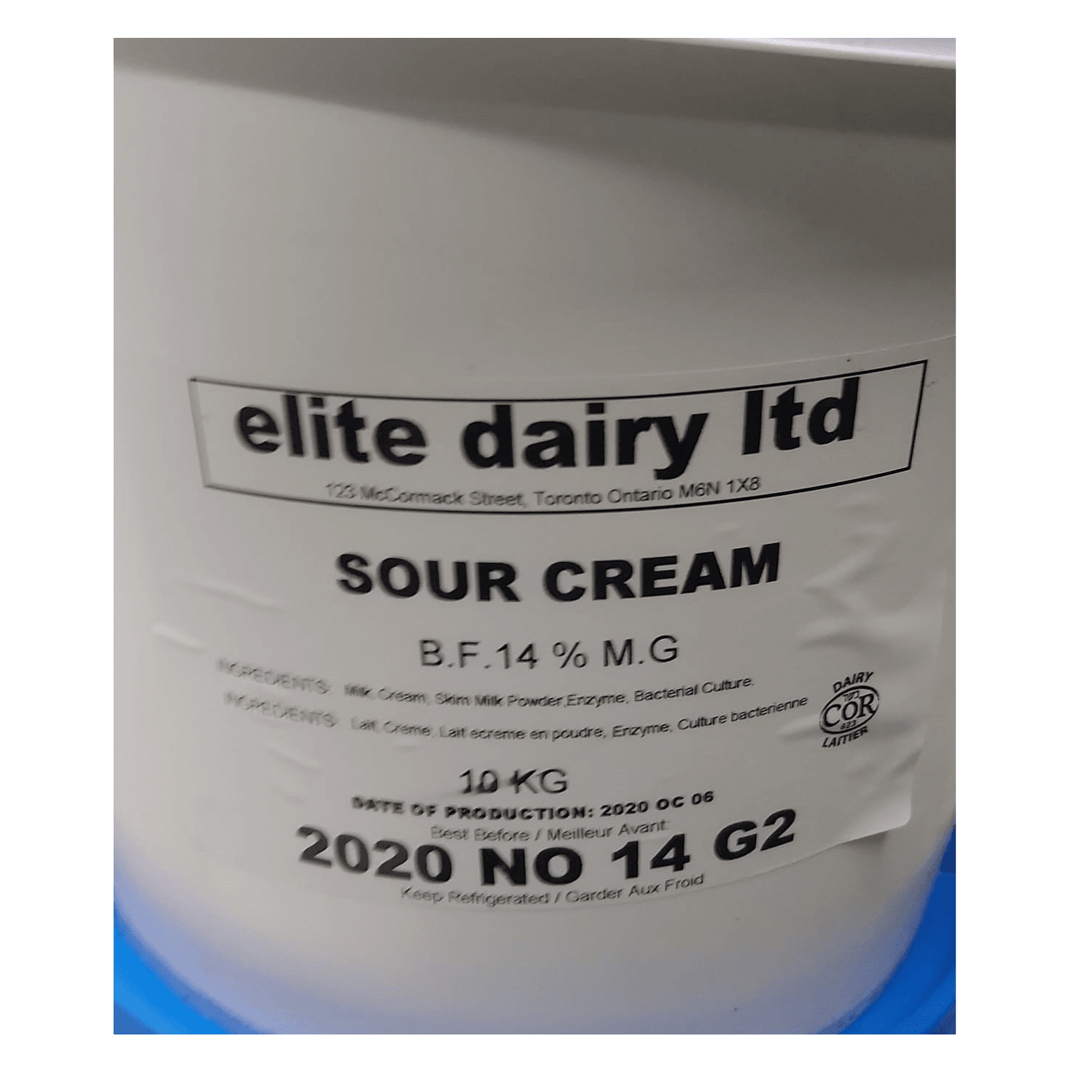 14% Sour Cream 10kg Elite, Bulk Yogurt And Creams Supplier — Bulk Mart