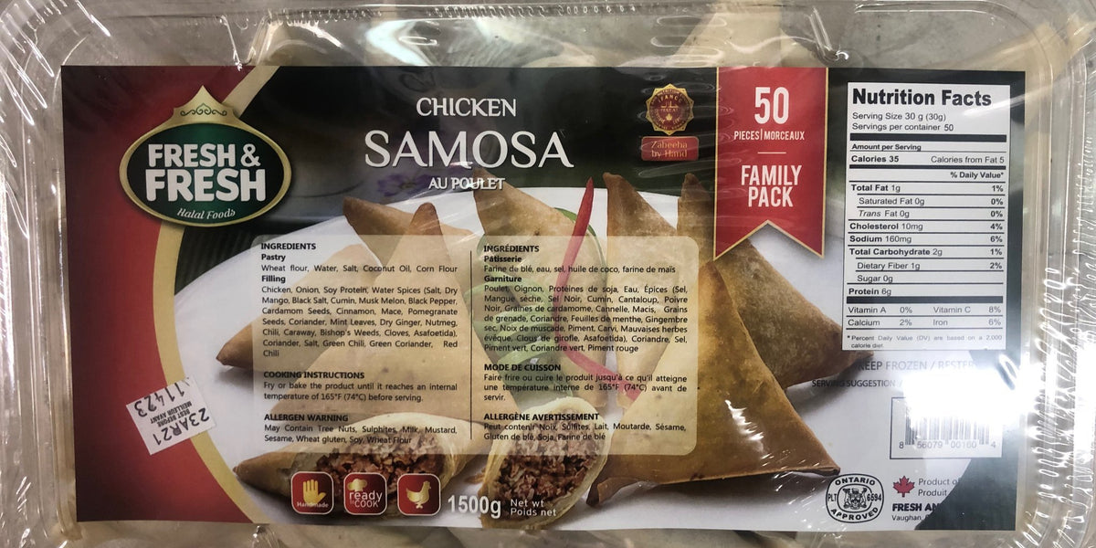 Halal Chicken Samosa 50Pcs Fresh & Fresh Wholesale Restaurant Supplier ...