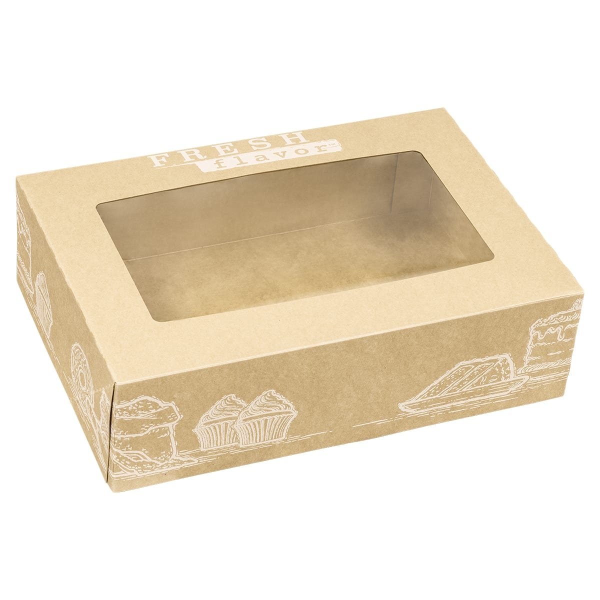 Premium 14x10x4 Bakery Boxes Pack of 100, Window Cake Packaging — Bulk Mart
