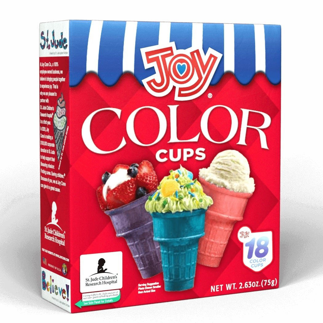 Colored Ice Cream Cups 18/Pack JOY Icecream Waffle Cones In Bulk — Bulk ...