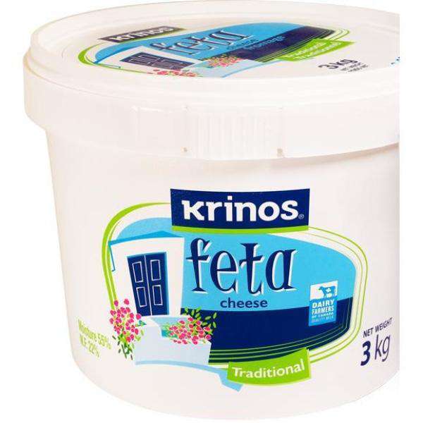 Traditional Feta Cheese 3kg Krinos Wholesale Feta Cheese Supplier ...