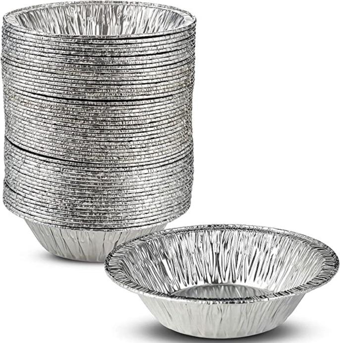 4 Inch Round Deep Aluminum Foil Meat Pie Pan 125 CT Bake Perfect — Bulk ...