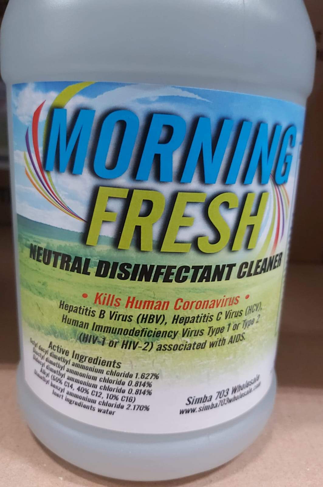 Neutral Disinfectant Cleaner 1.89L Effective Cleaning Solution — Bulk Mart