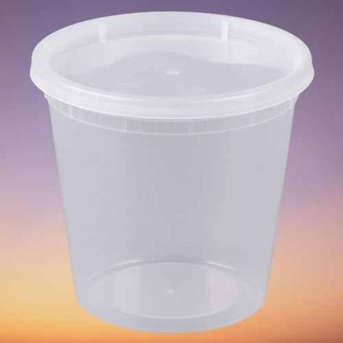 DURA - S24 -24 Oz Clear Microwavable Deli Container Combo - 24 Sets ...