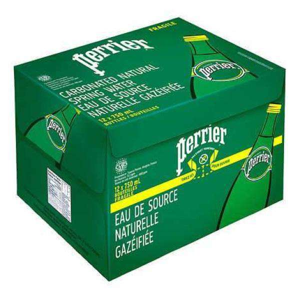 Perrier - Sparkling Spring Water Glass Bottle - 12 x 750 ml - Bulk Mart