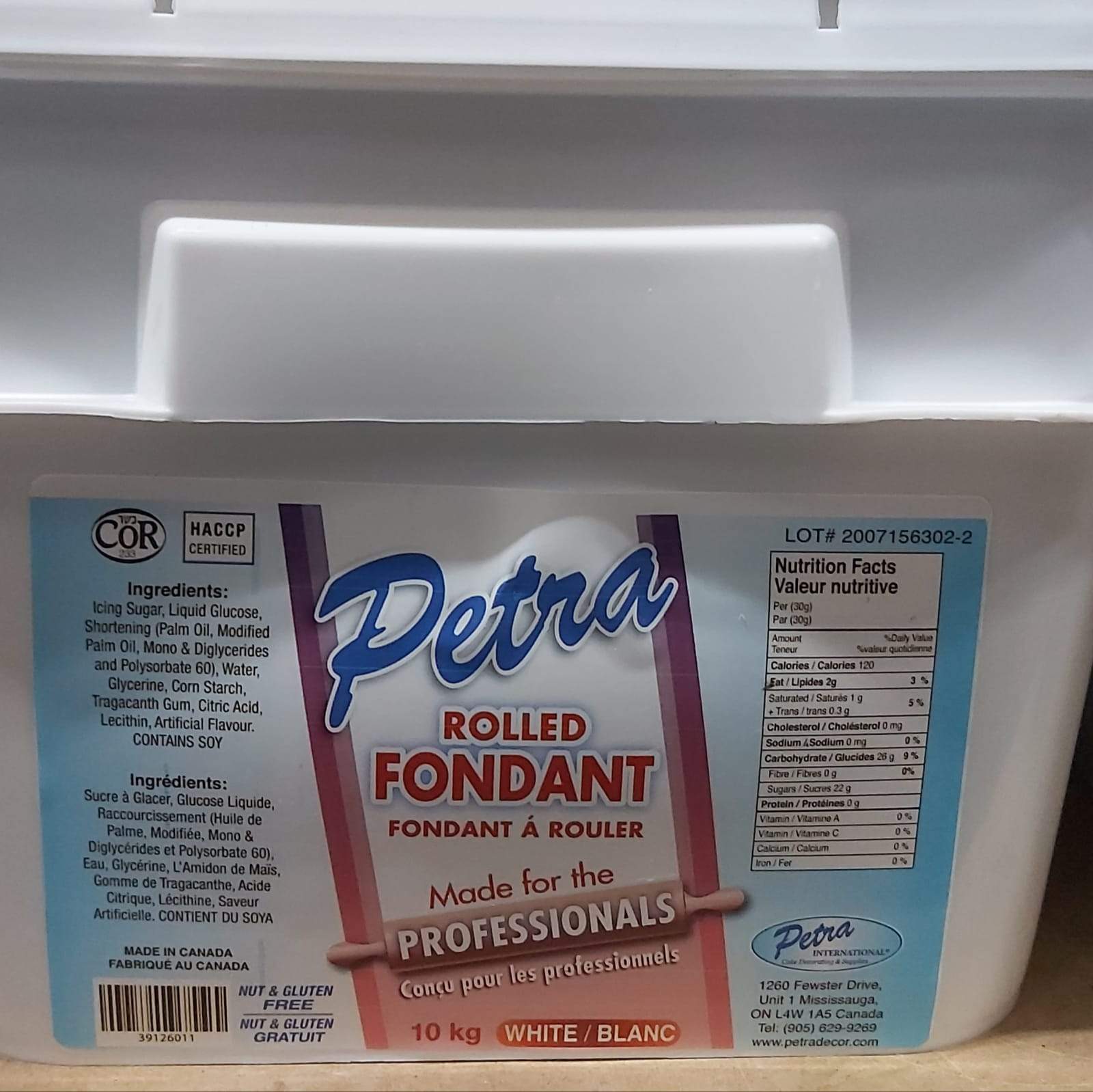 Petra - Rolled Fondant White - 10 Kg - Bulk Mart Canada - Bulk Mart