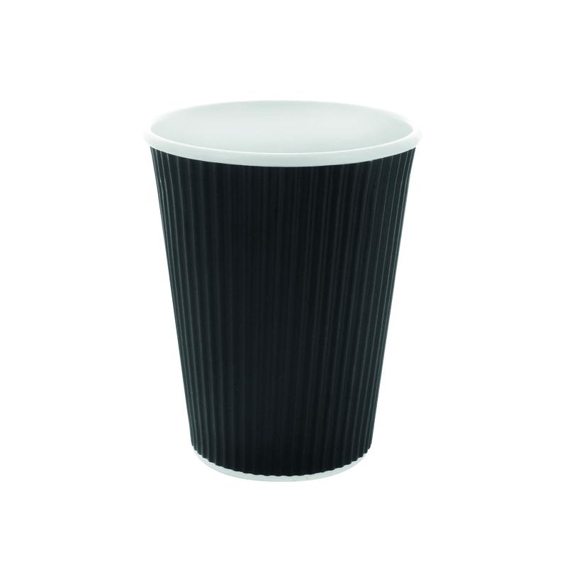 Balck Ripple Wall Hot Paper Cup 10 Oz, Coffee Cups Count 1000 — Bulk Mart