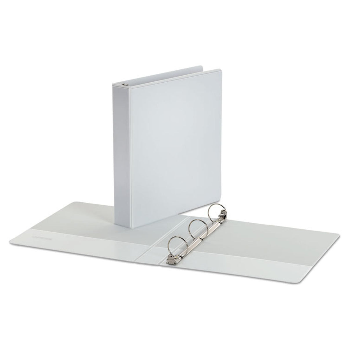 White 1.5 Inch 3 Ring Vinyl Hard Cover Binder for Office or School Use ...
