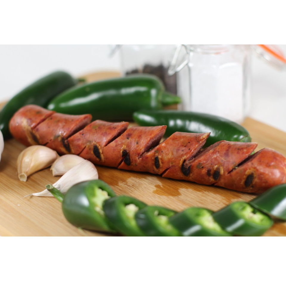 Jalapeno Sausage 8", 12Pc Soloway's Hot Dogs Jalapeno Flavored — Bulk Mart