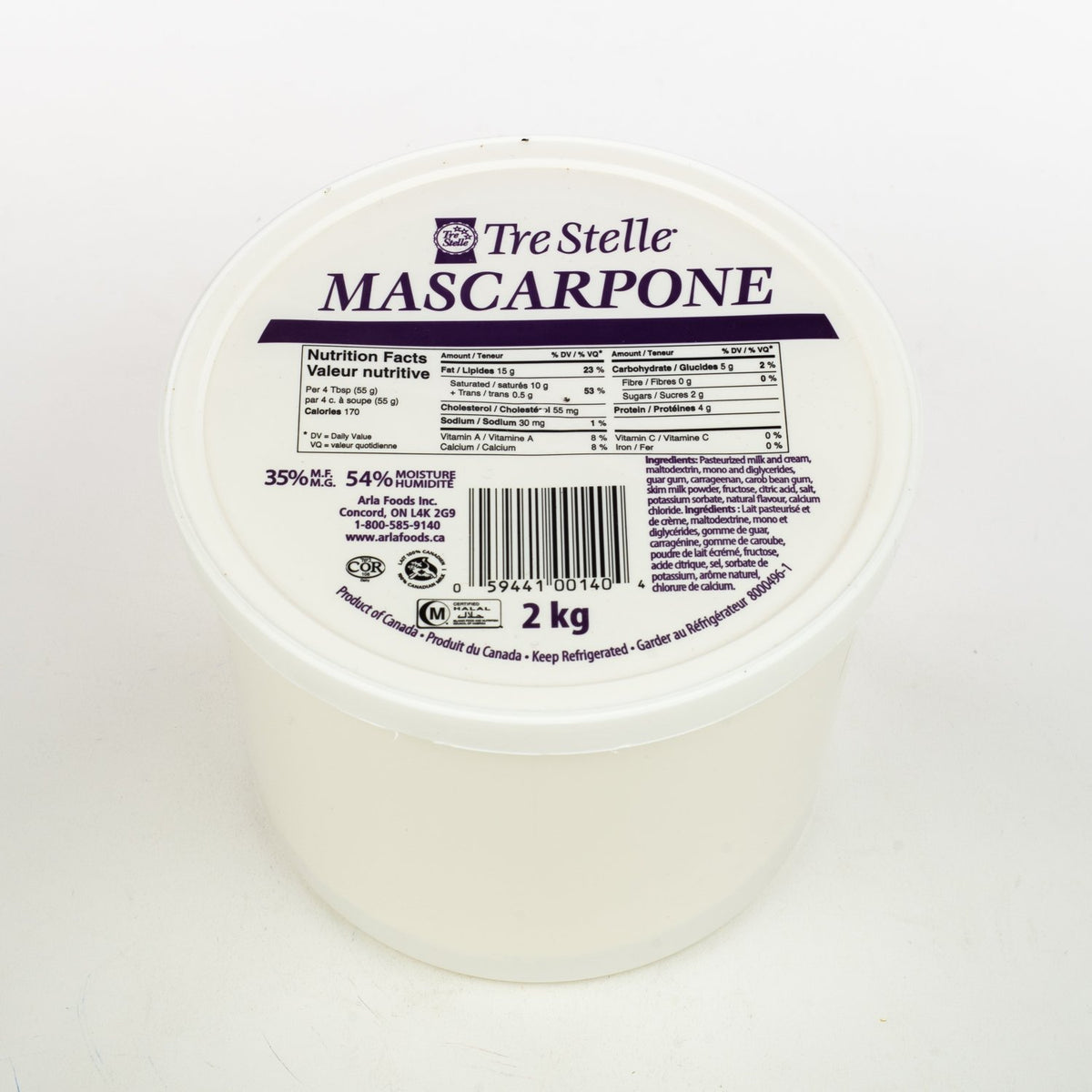 Mascarpone 2kg Tre Stelle Italian Cream Cheese On Sale — Bulk Mart